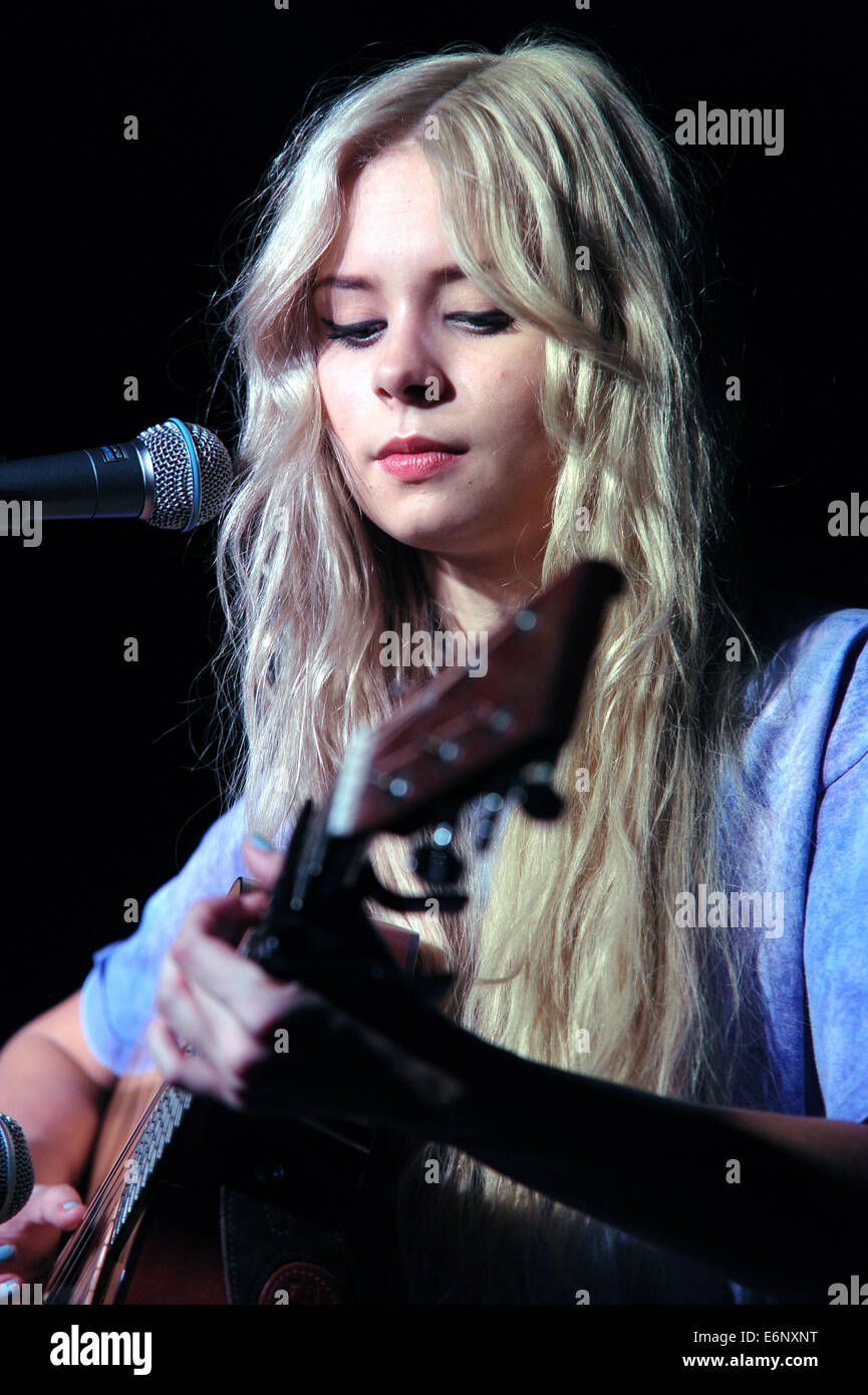 Scottish singer-songwriter Nina Nesbitt performs during a meet and ...