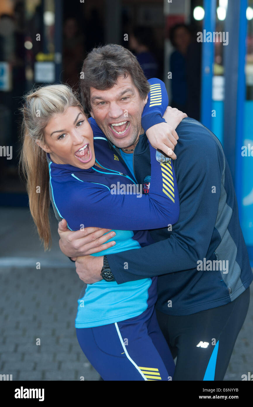 Amy Willerton and her father Bruce Willerton attend a Pasta Party at ...