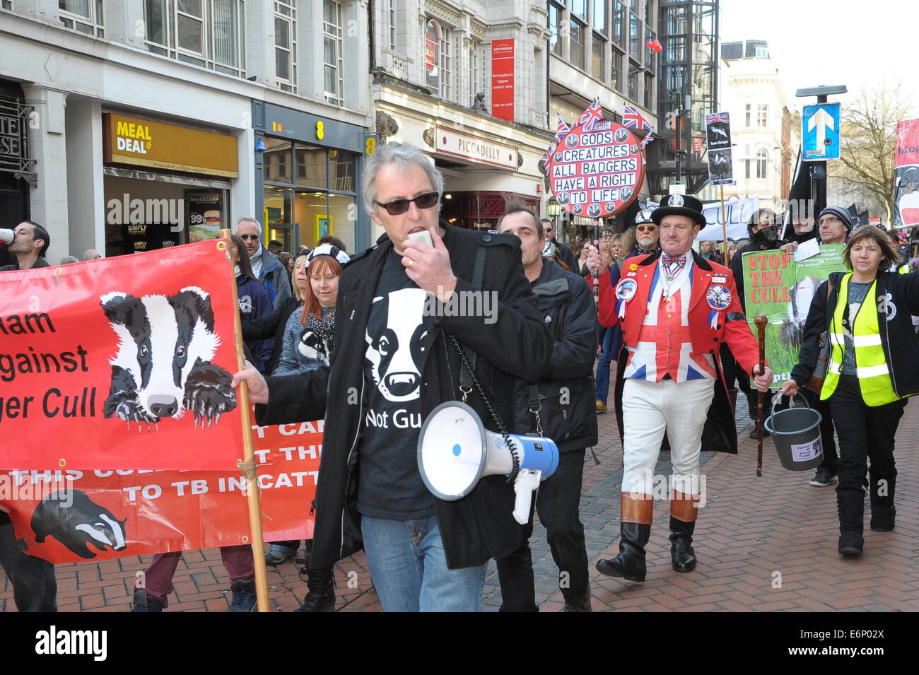 A large crowd gathers in Birmingham city centre to protest against the ...