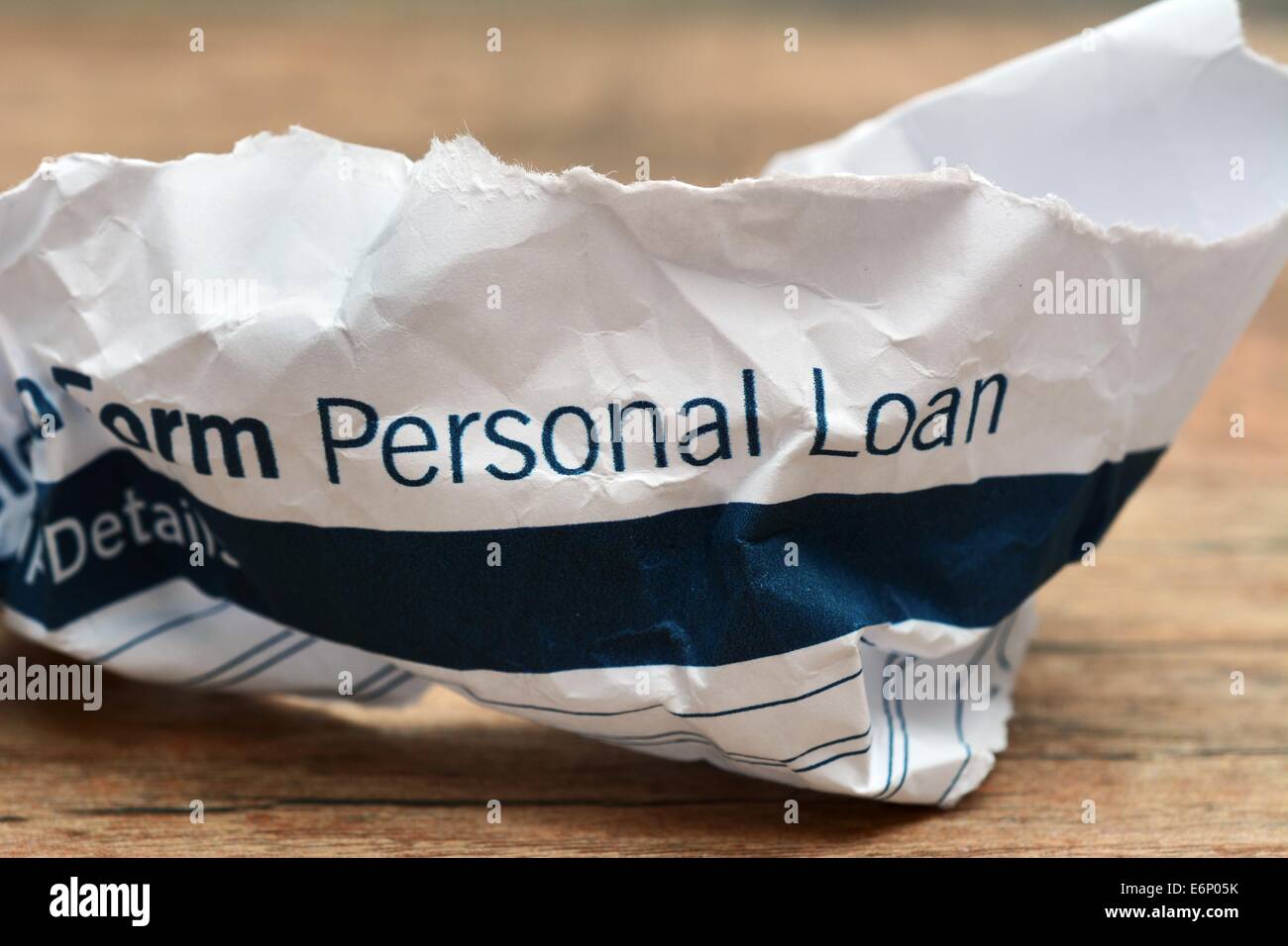 Loan form trash concept Stock Photo - Alamy