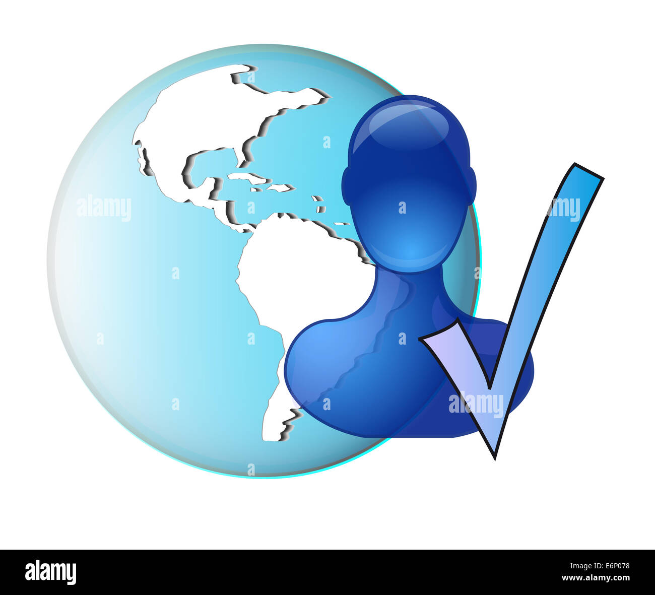 Illustration of finding friend online Stock Photo - Alamy