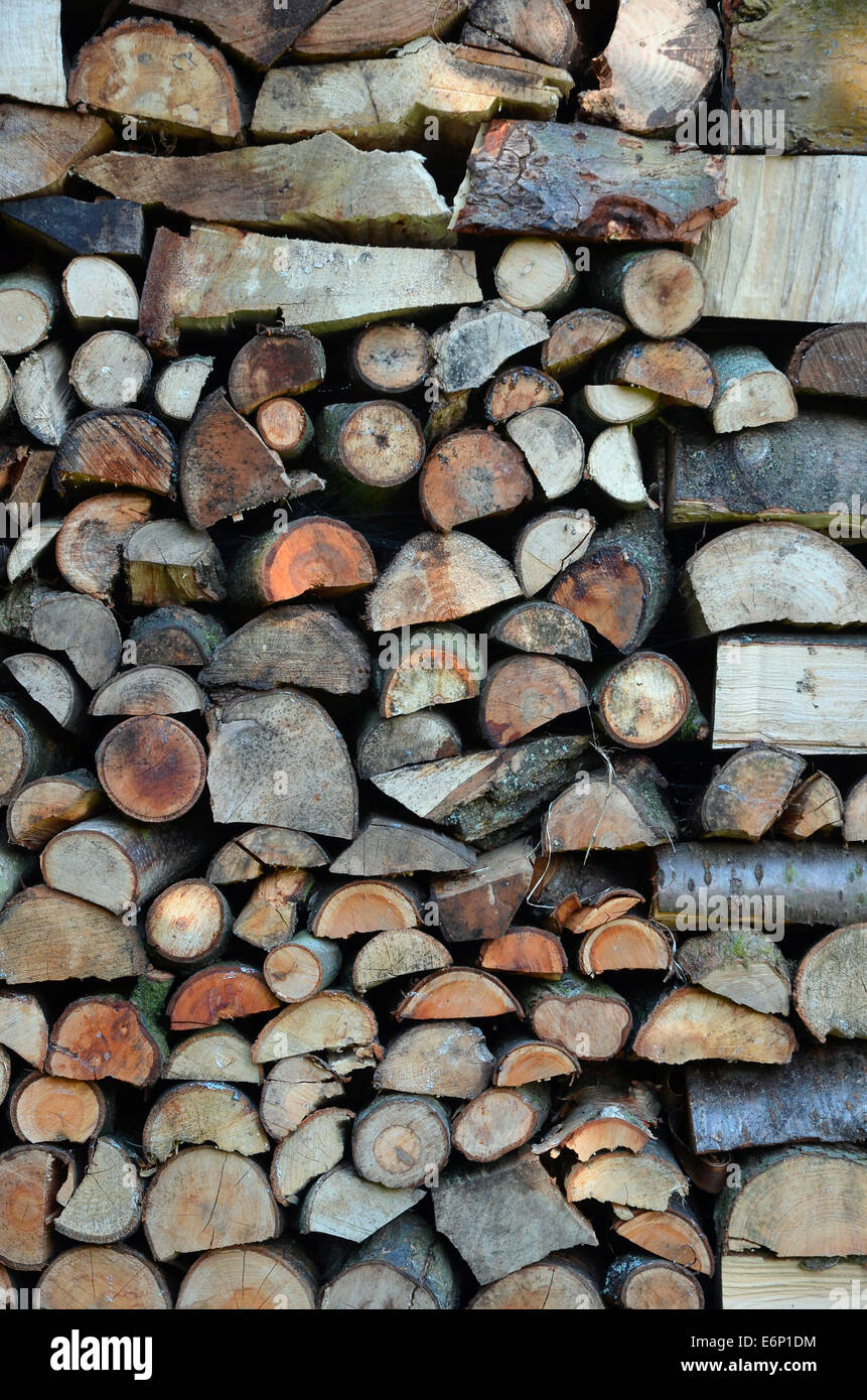 Wood log stack Stock Photo - Alamy
