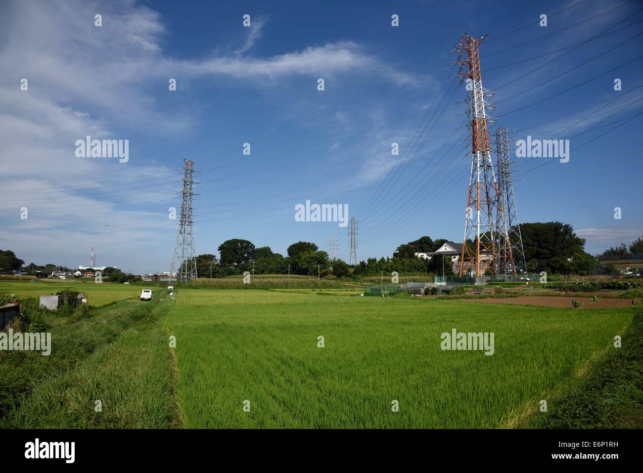 Japan rice field technology hi-res stock photography and images - Alamy