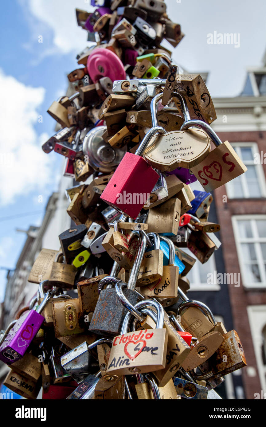 Love Padlocks, Amsterdam, Holland Stock Photo - Alamy