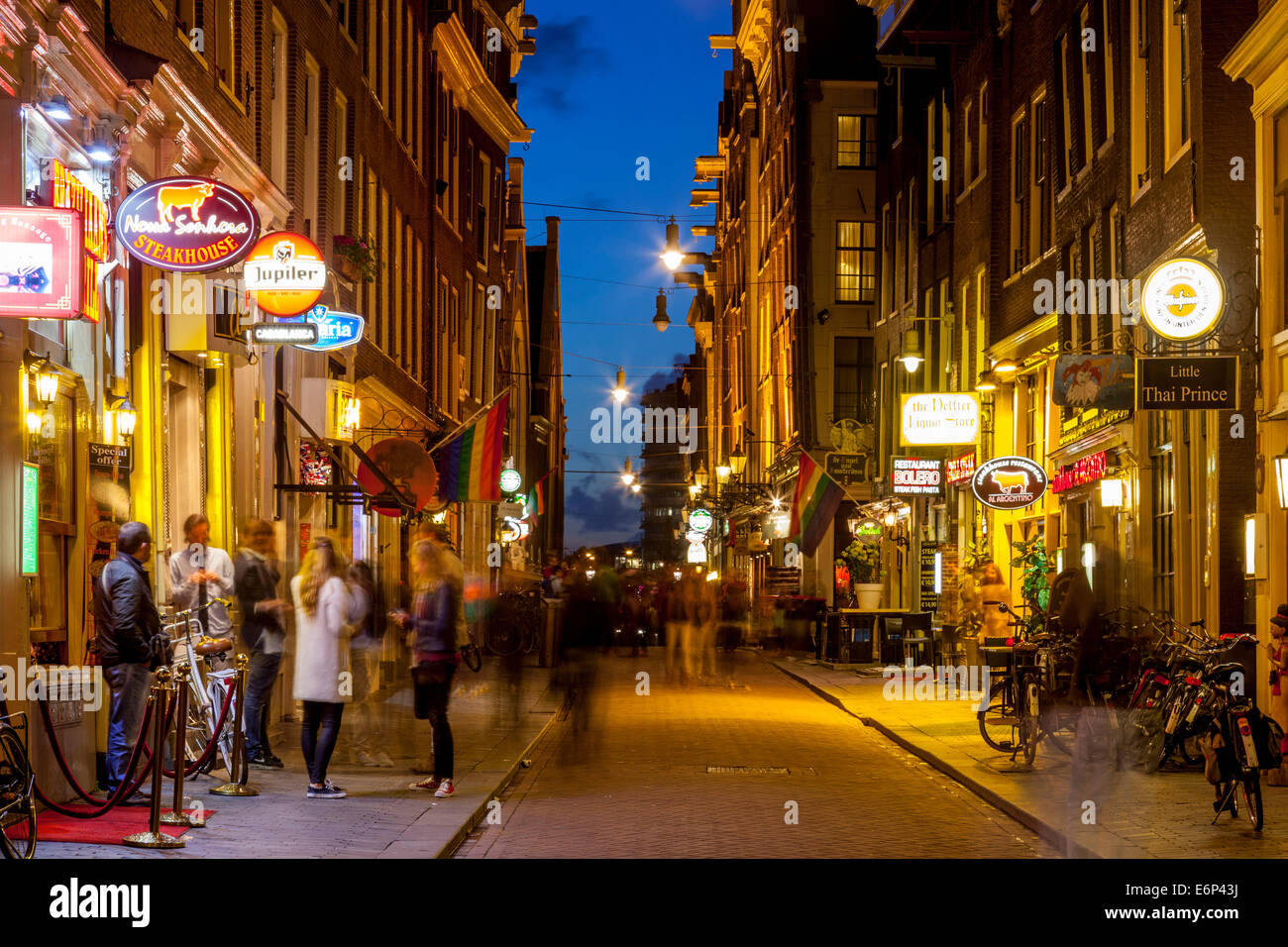Amsterdam at Night, Amsterdam, Holland Stock Photo - Alamy