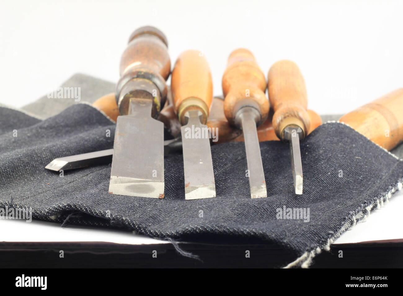 Set of traditional carpenter's chisels Stock Photo - Alamy