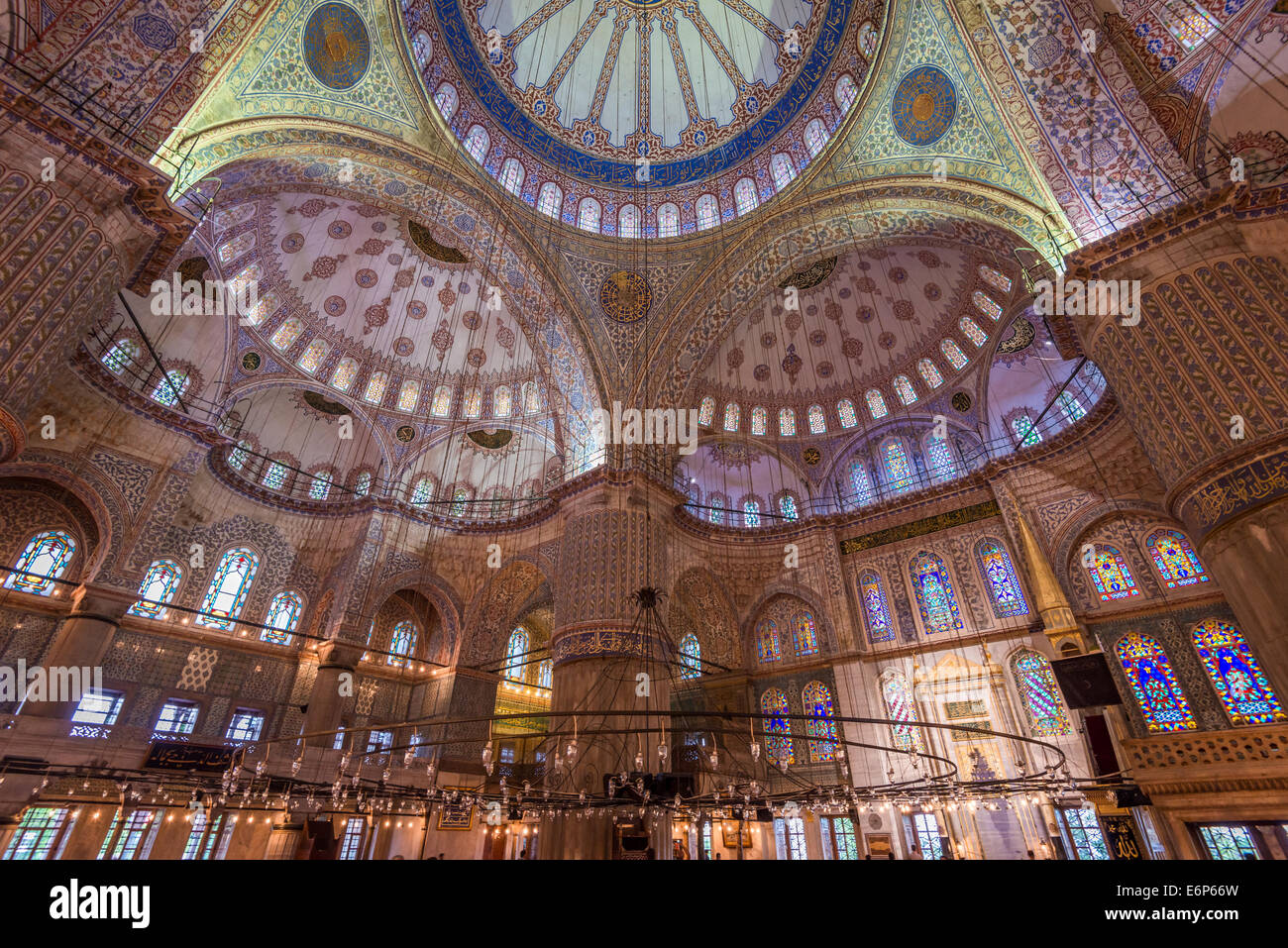 Inside the Blue Mosque of Istanbul Stock Photo - Alamy