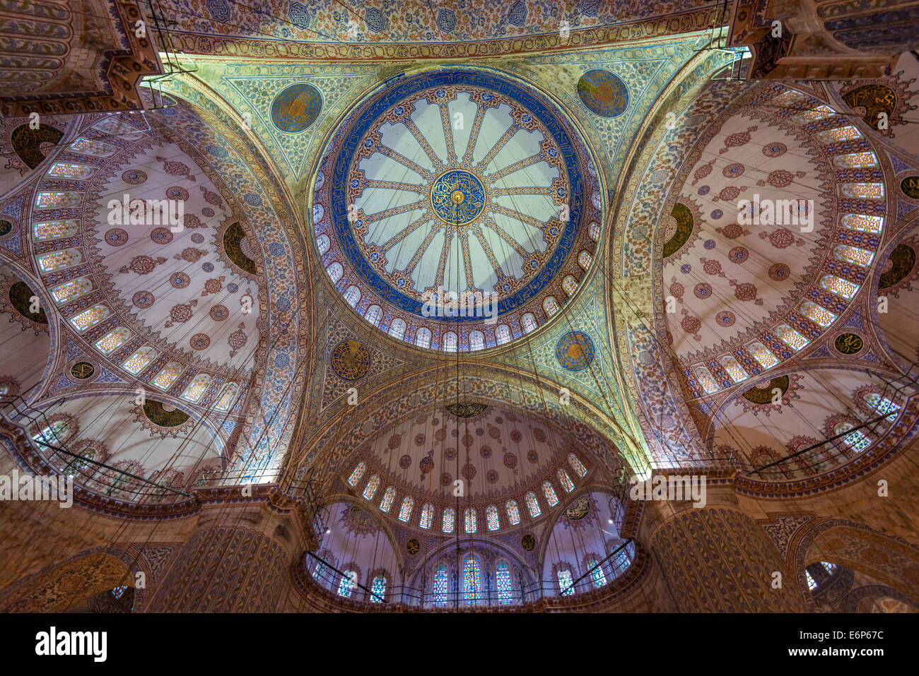 Inside the Blue Mosque of Istanbul Stock Photo - Alamy