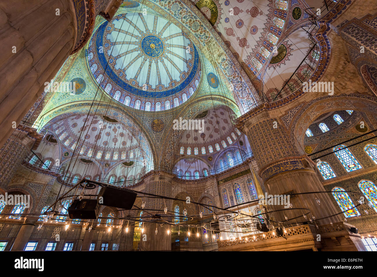Inside the Blue Mosque of Istanbul Stock Photo - Alamy