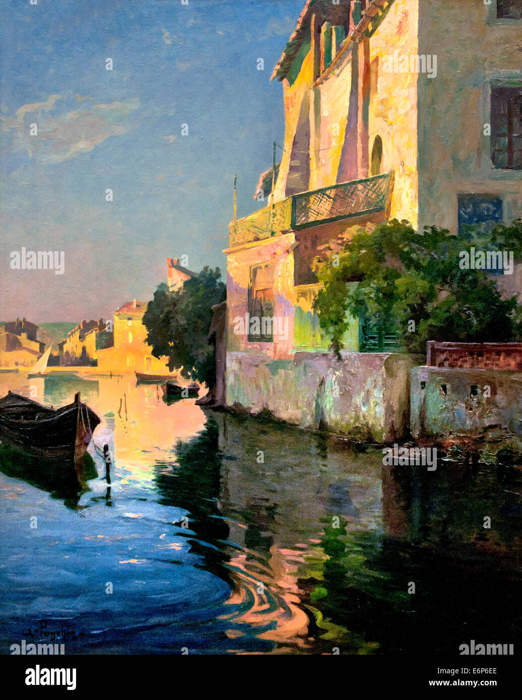 Maison sur l'eau - House on thé water by Antoine Ponchin 1872-1934 ...