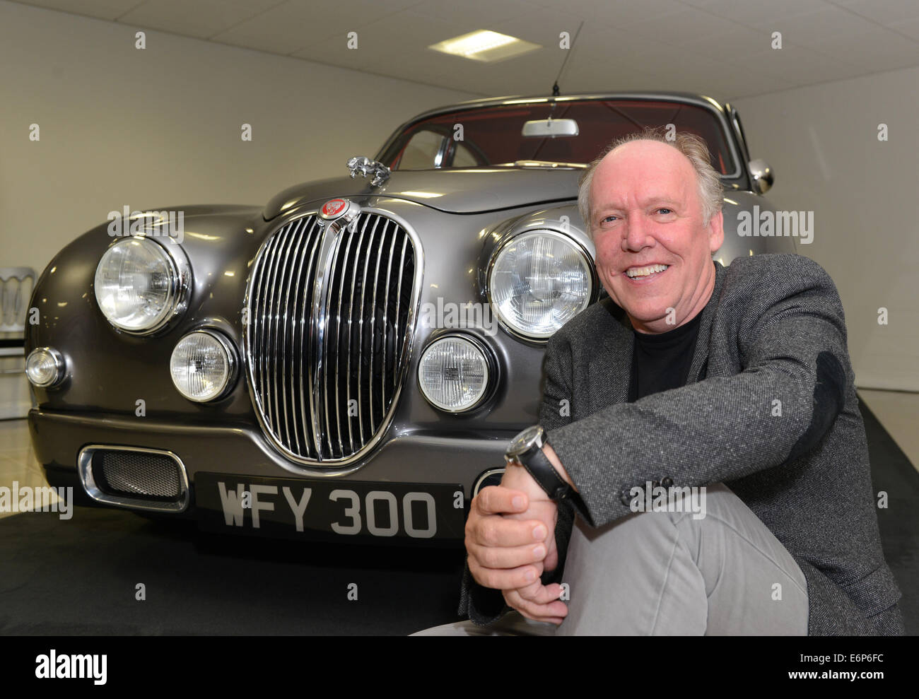 Ian Callum (Director of Design at Jaguar Cars) with Jaguar Mark 2 he ...
