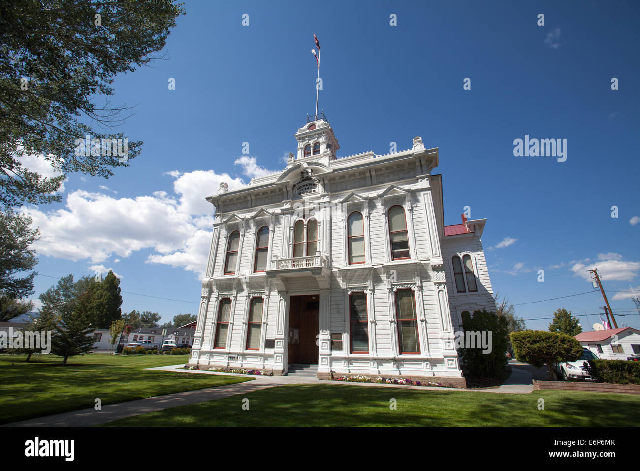 The Mono County Courthouse in Bridgeport, California. Built in 1880 in ...