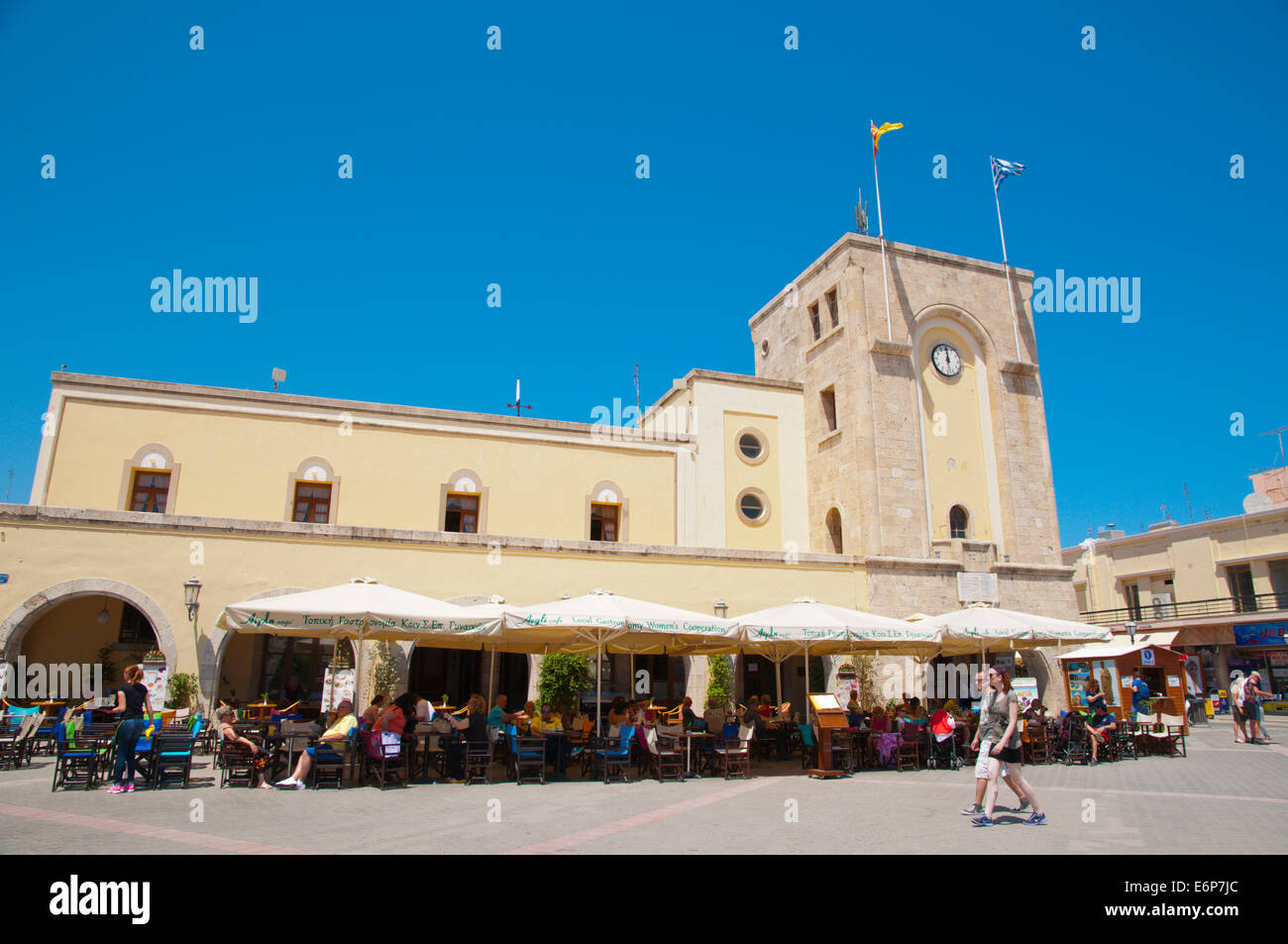 Eleftherias square, Kos town, Kos island, Dodecanese islands, Greece ...