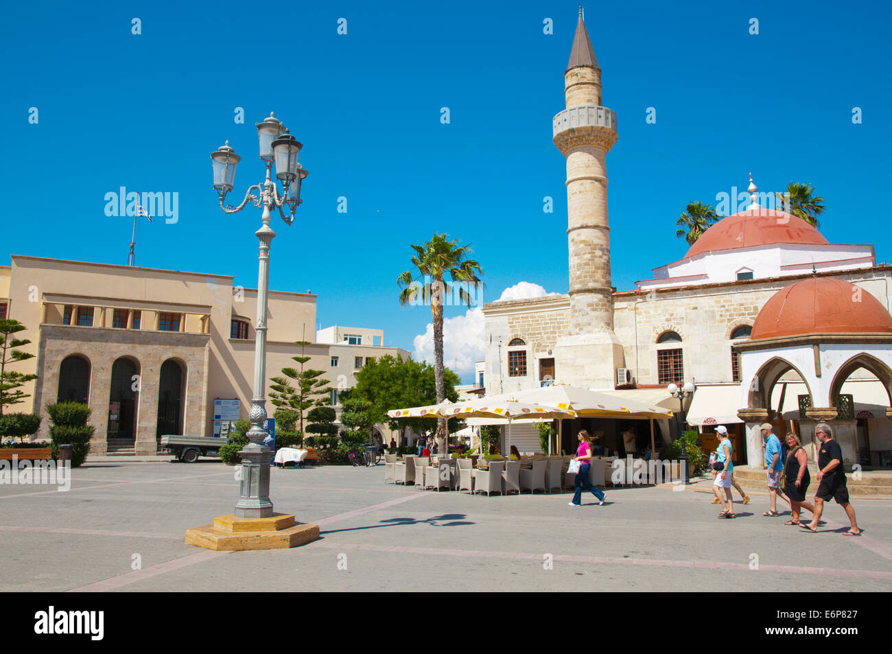 Deftertar mosque and archeological museum , Eleftherias square, Kos ...