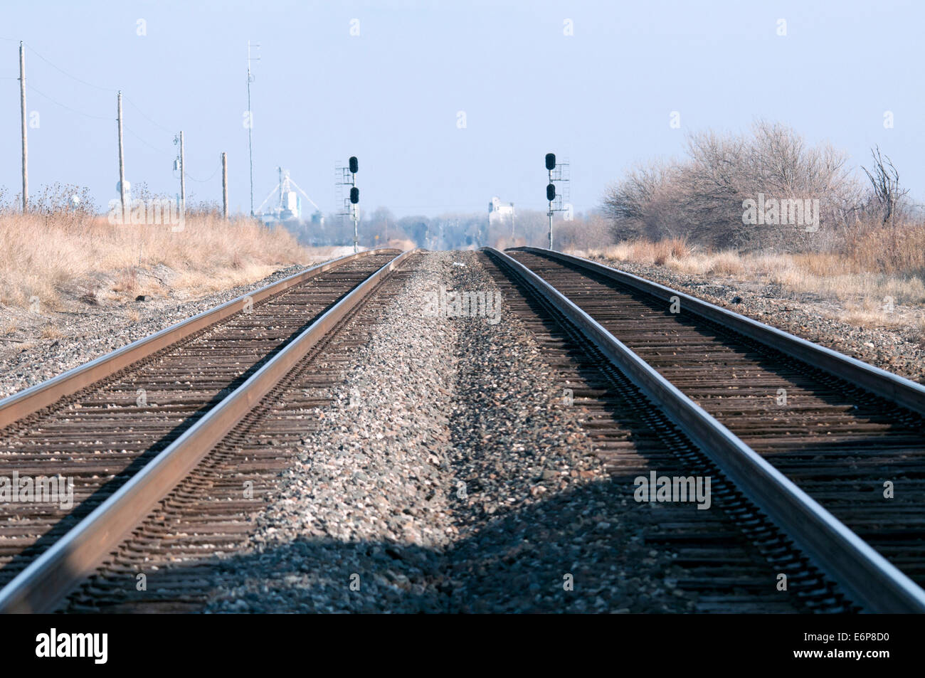 USA, Kansas. Railroad Tracks Stock Photo - Alamy