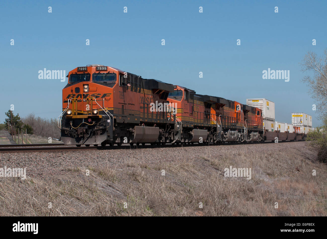 USA, Kansas. Train on the Tracks Stock Photo - Alamy
