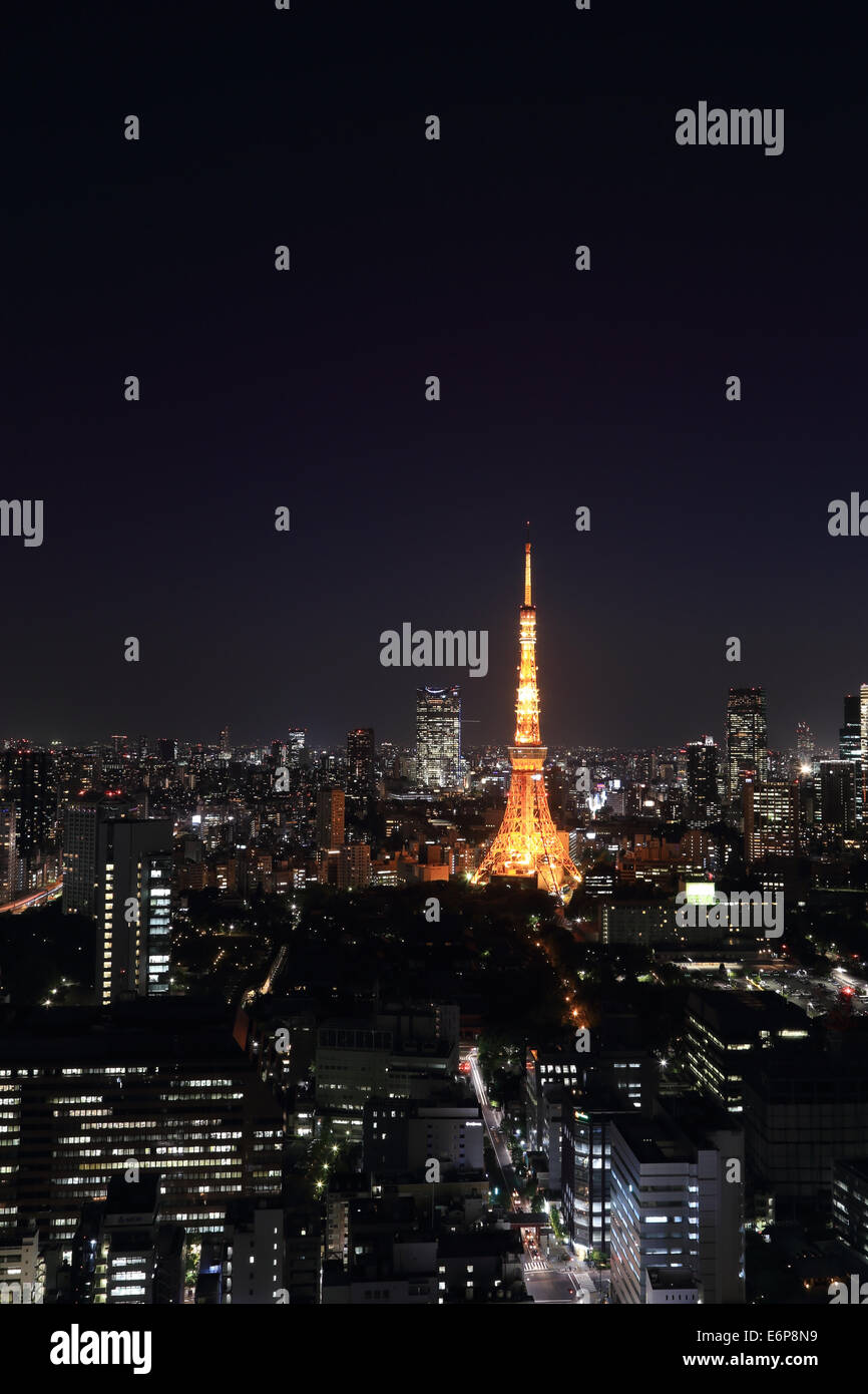 top view of Tokyo cityscape at night, Japan Stock Photo - Alamy
