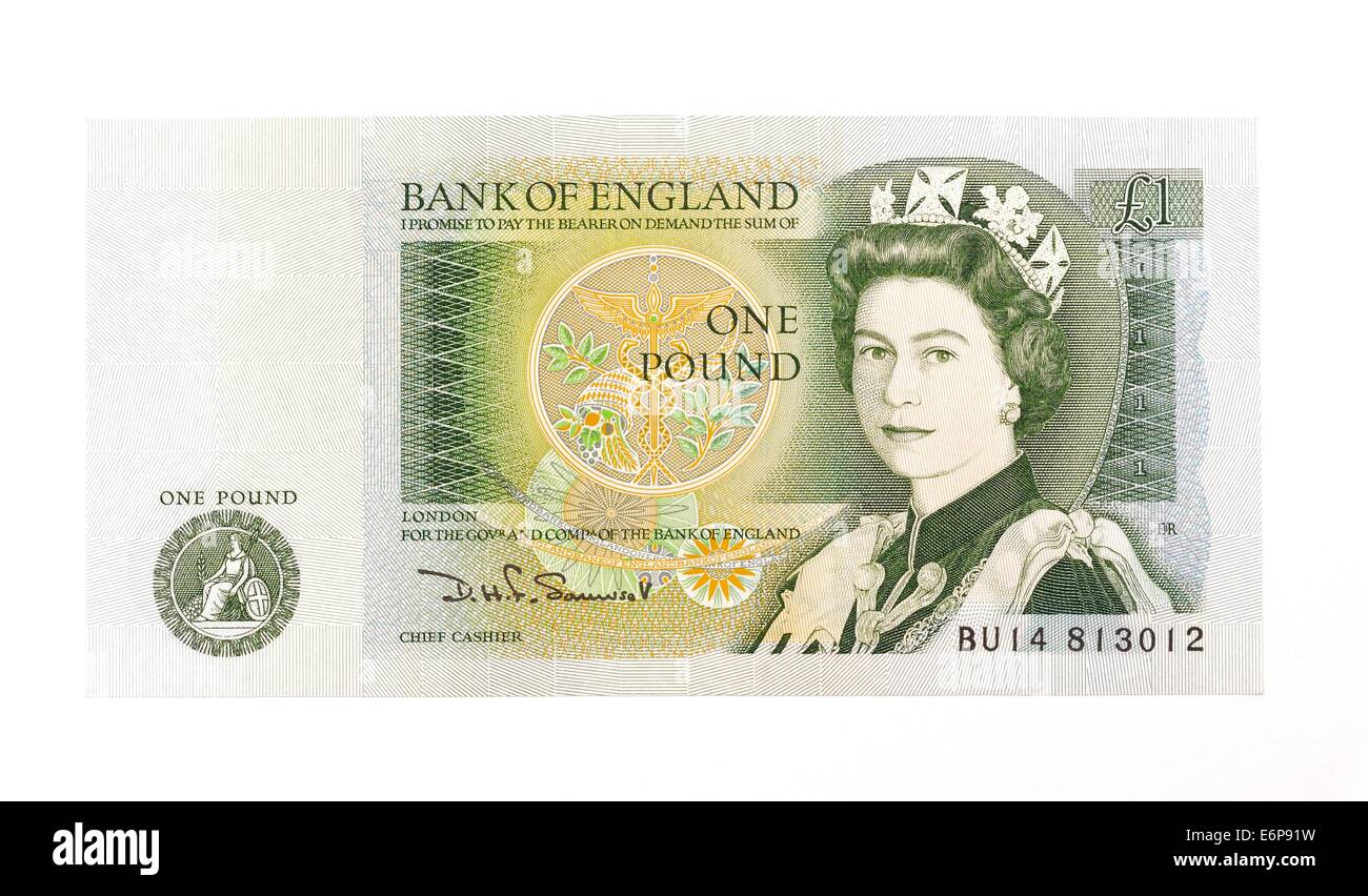 1 pound note hi-res stock photography and images - Alamy