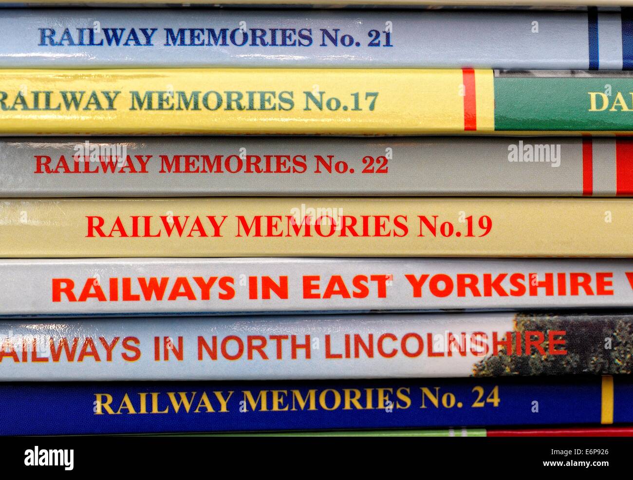 Assorted railway memories hard back books Stock Photo - Alamy