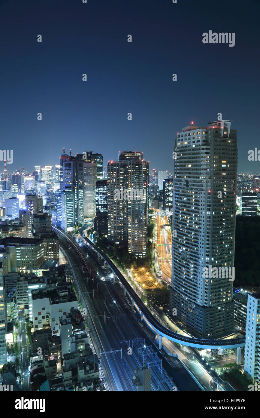 Tokyo cityscape at night of Japan Stock Photo - Alamy