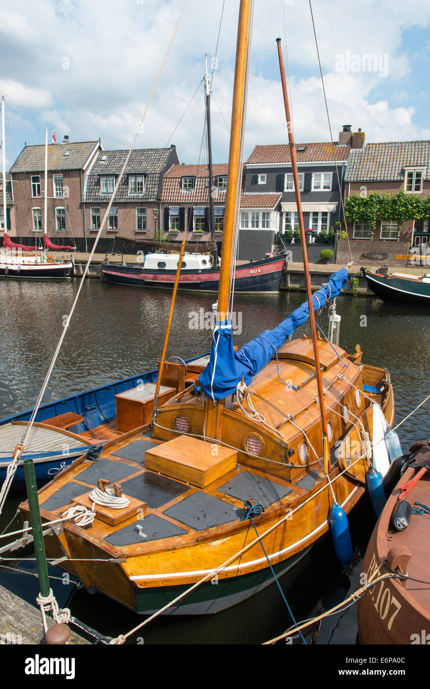 Botter, a type of historical fishing boat, Bunschoten-.Spakenburg ...