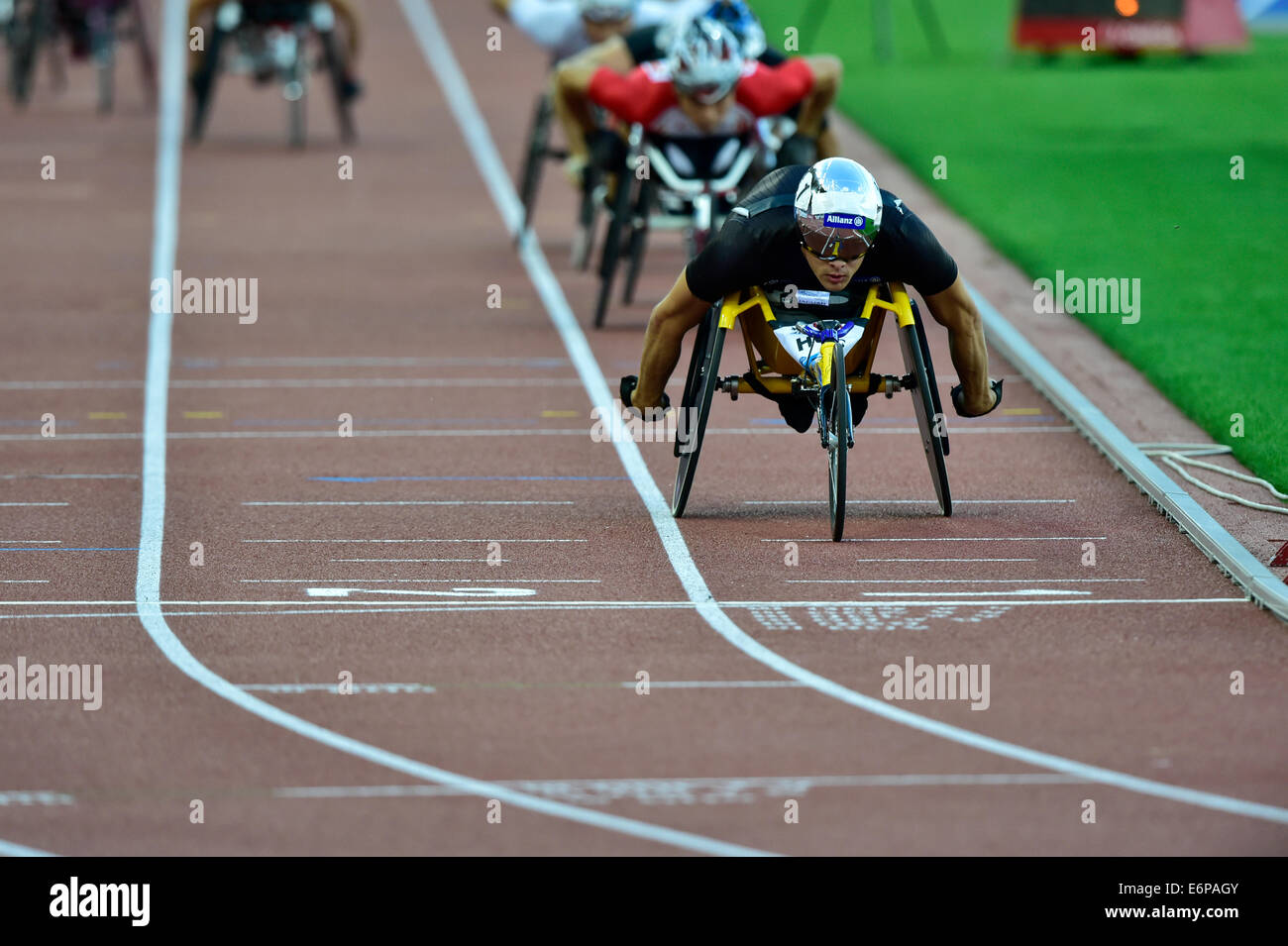 Zurich, Switzerland. 28th Aug, 2014. Victory for Marcel Hug (SUI) at ...