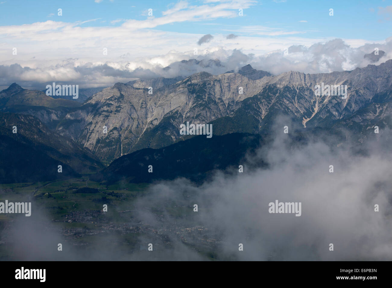 The summits of The Steineres Meer Alps above Saalfelden from The ...