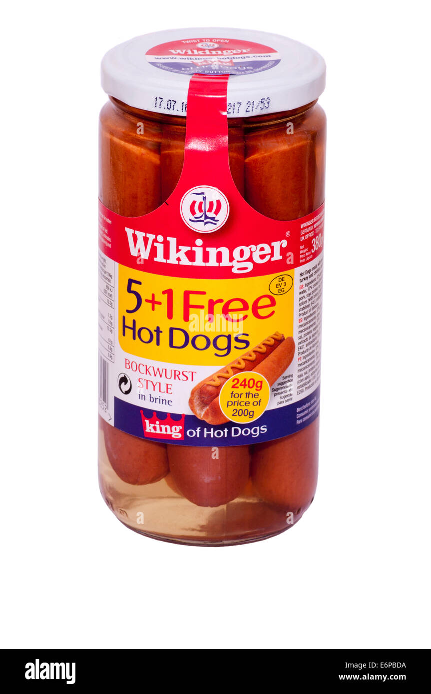 Glass jar Of Wikinger Hot Dogs Stock Photo - Alamy
