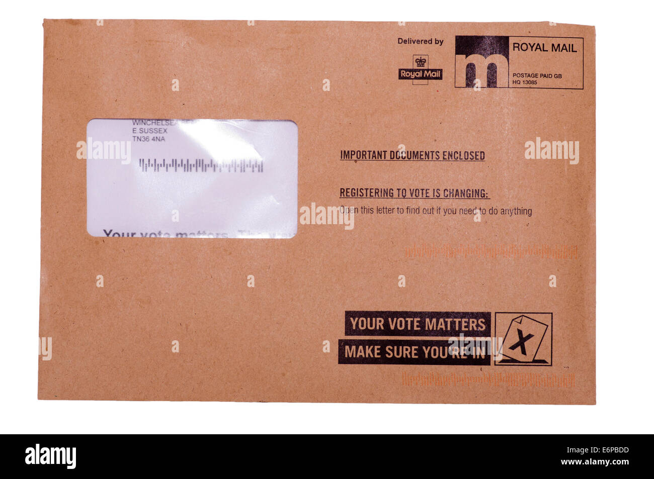 Window envelope hi-res stock photography and images - Alamy