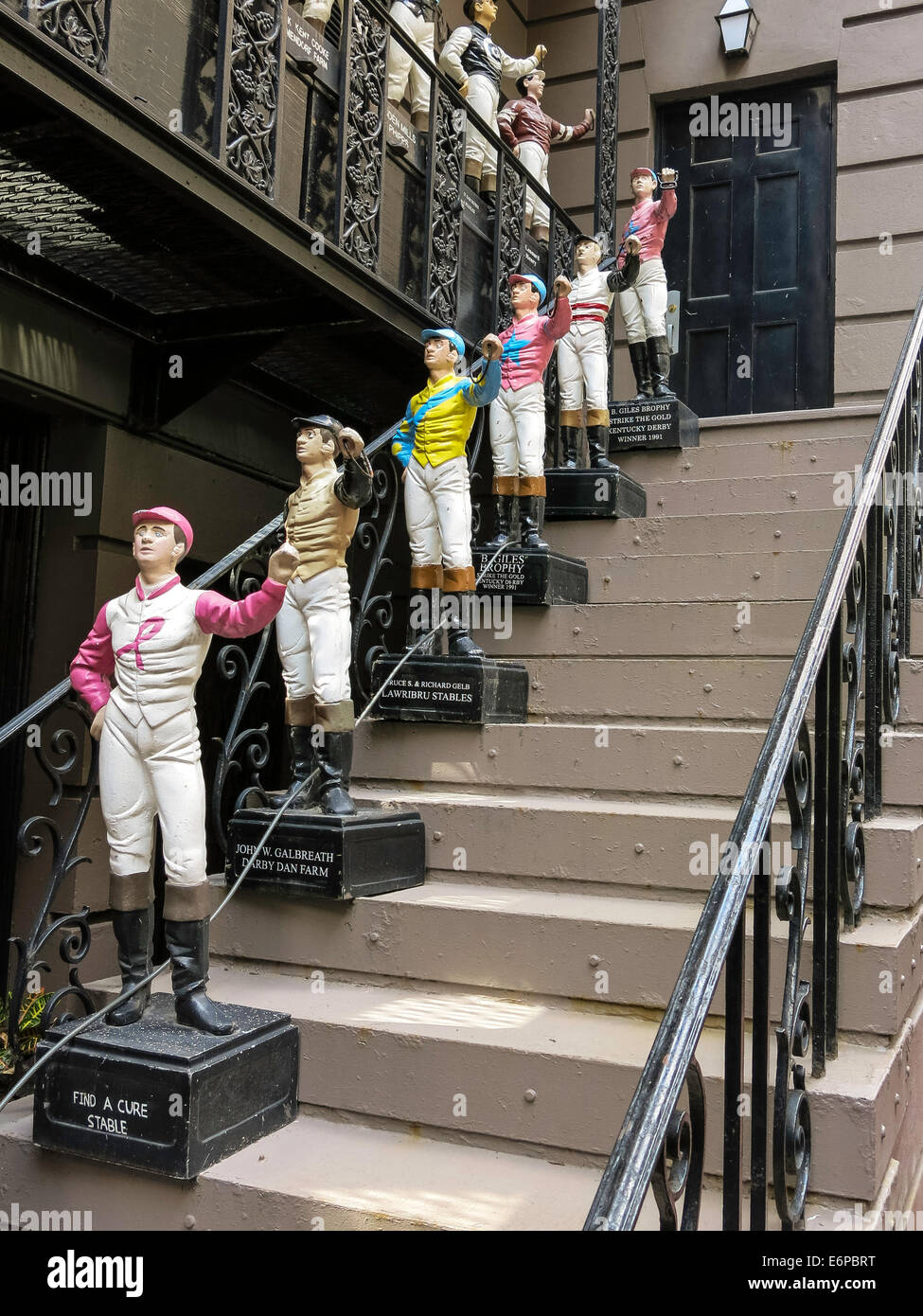 Ornamental Jockeys at The 21 Club, NYC Stock Photo - Alamy