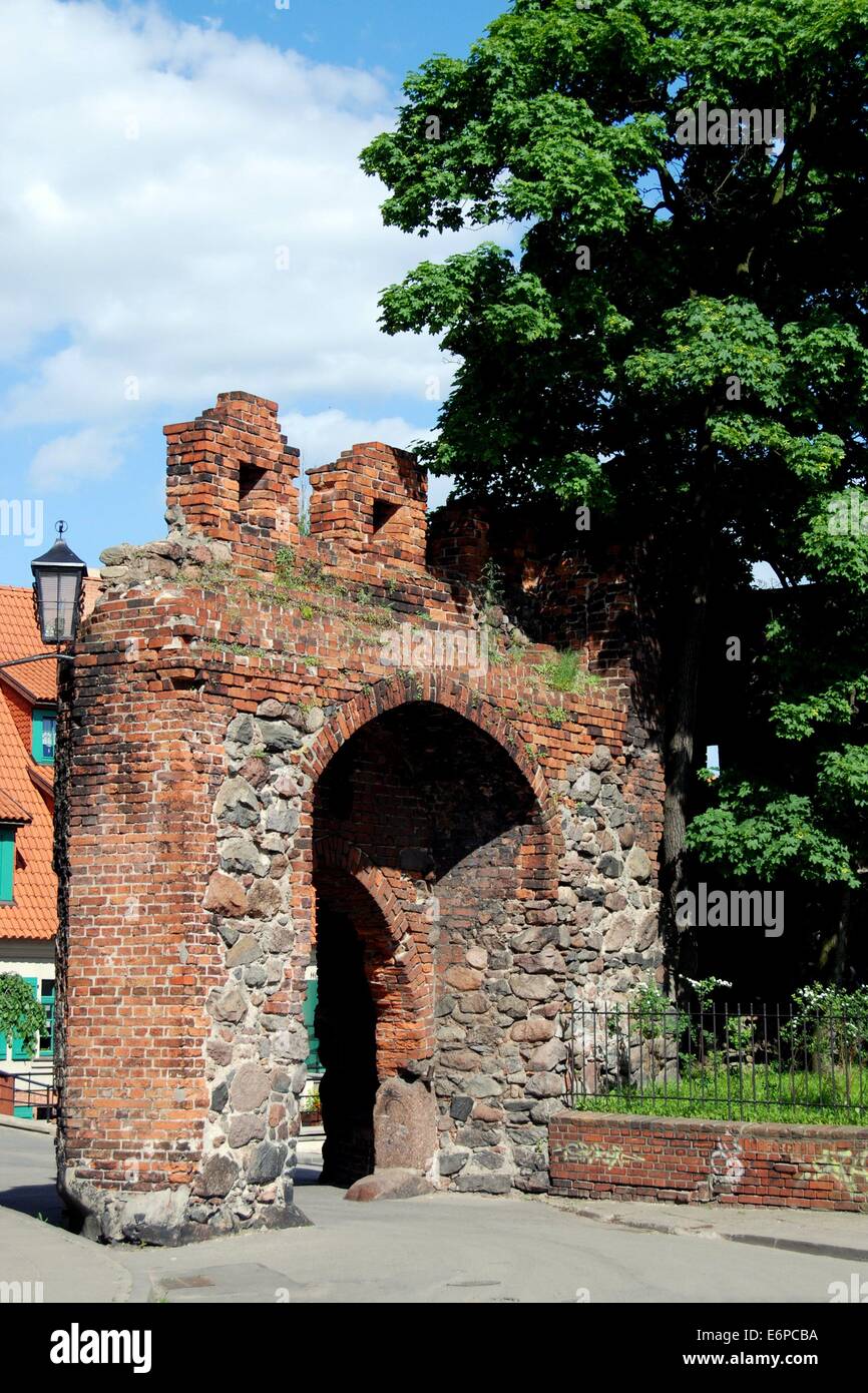 TORUN, POLAND: Medieval gateway ruins at the 13th century Teutonic ...
