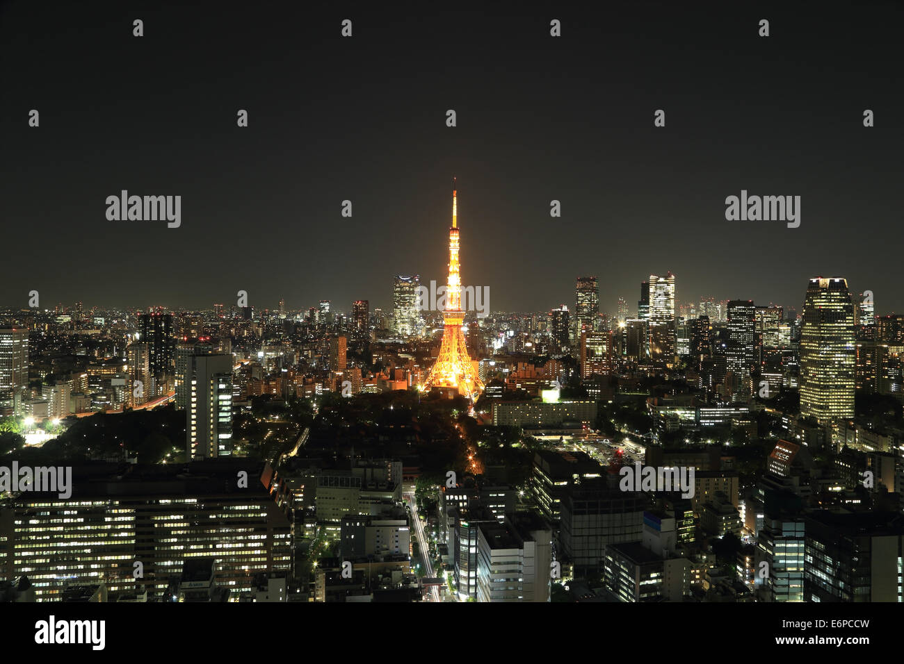 top view of Tokyo cityscape at night, Japan Stock Photo - Alamy