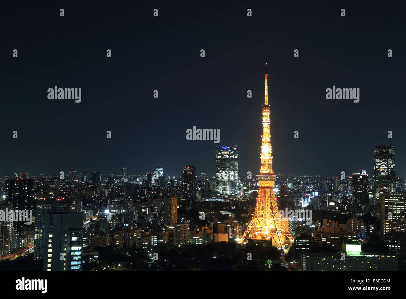 top view of Tokyo cityscape at night, Japan Stock Photo - Alamy