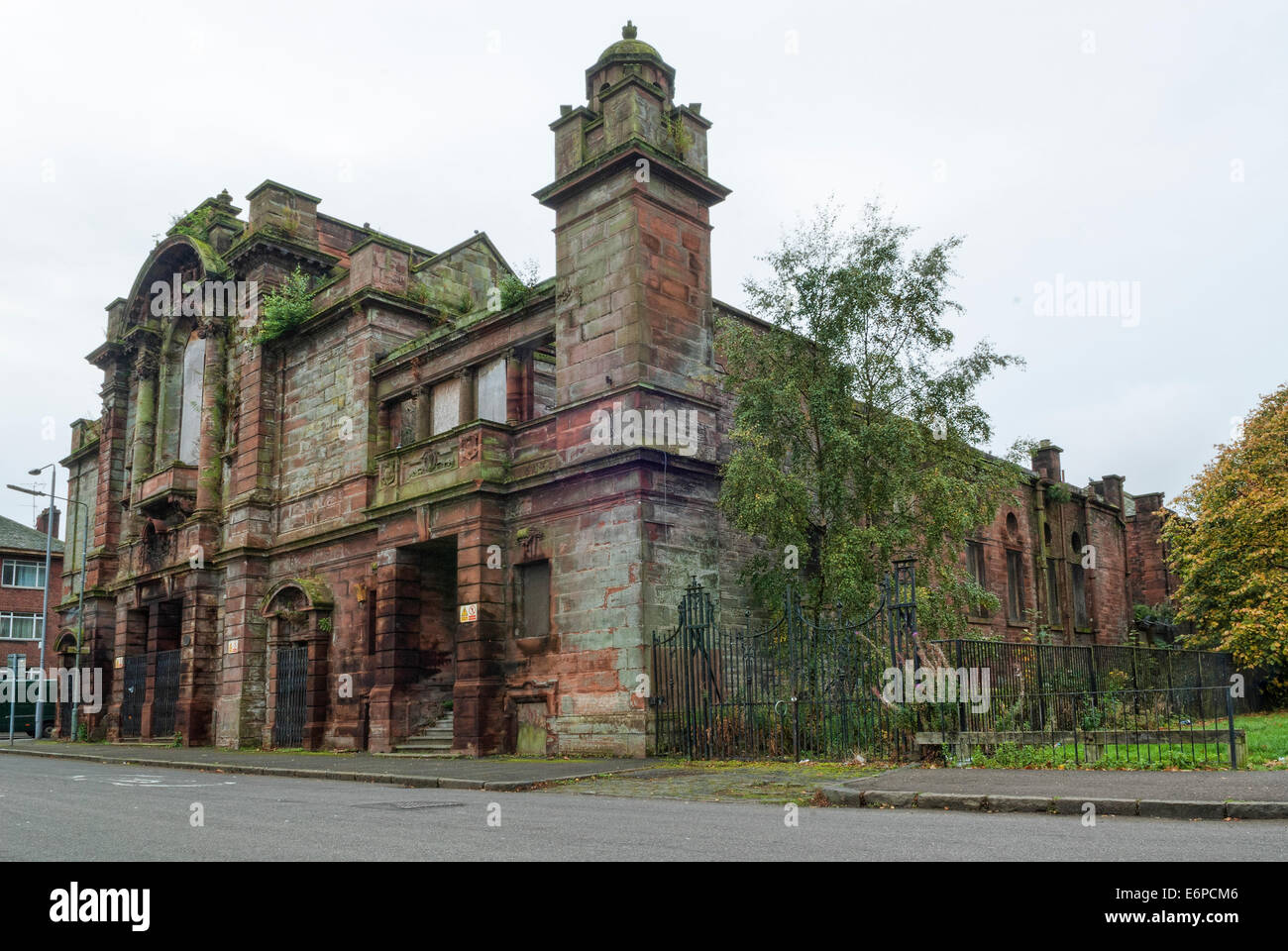 The derelict Springburn Public Halls in Glasgow prior to their ...