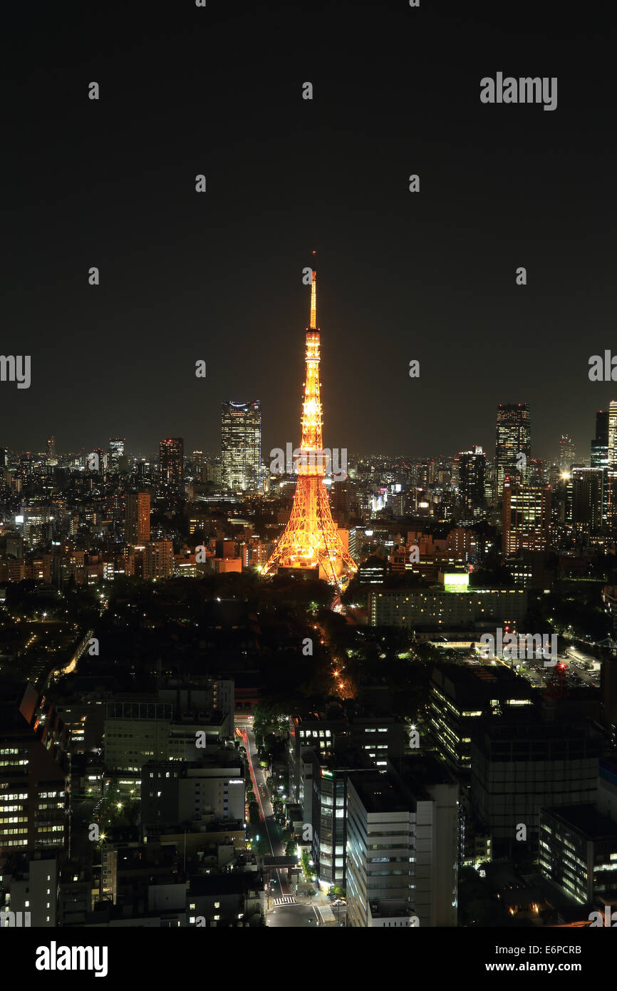 top view of Tokyo cityscape at night, Japan Stock Photo - Alamy