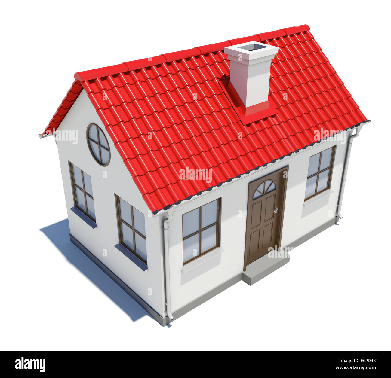 Small house with red roof Stock Photo - Alamy