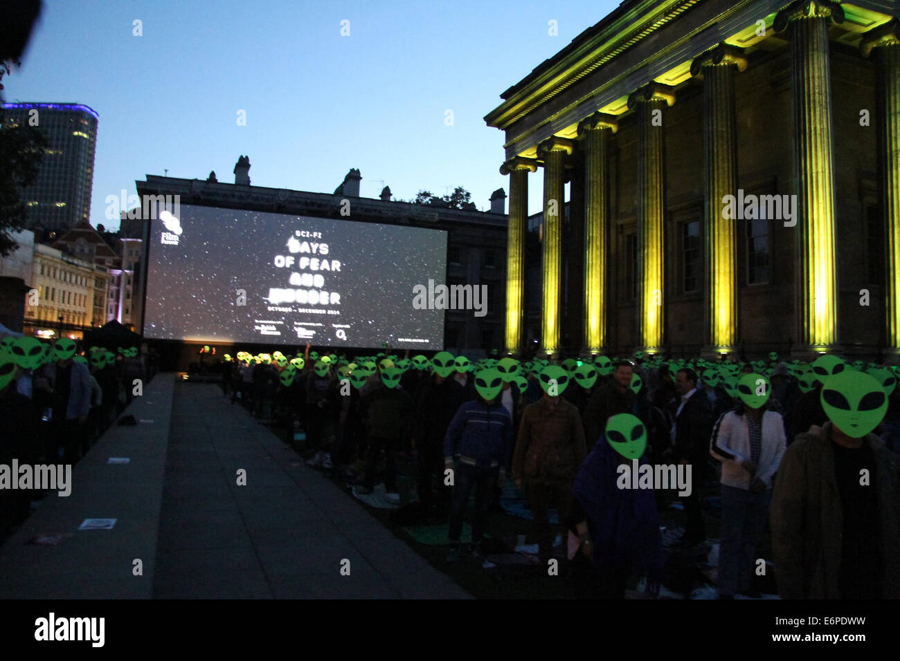 London, UK, 28th August 2014: over 1000 aliens invaded the magnificent ...