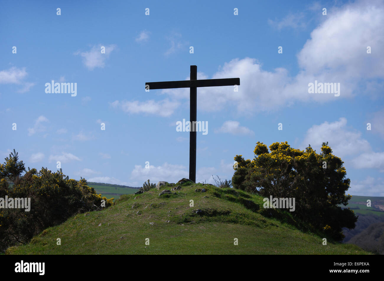 The High Cross at Ffald-y-Brenin overlooking the Gwaun Valley ...