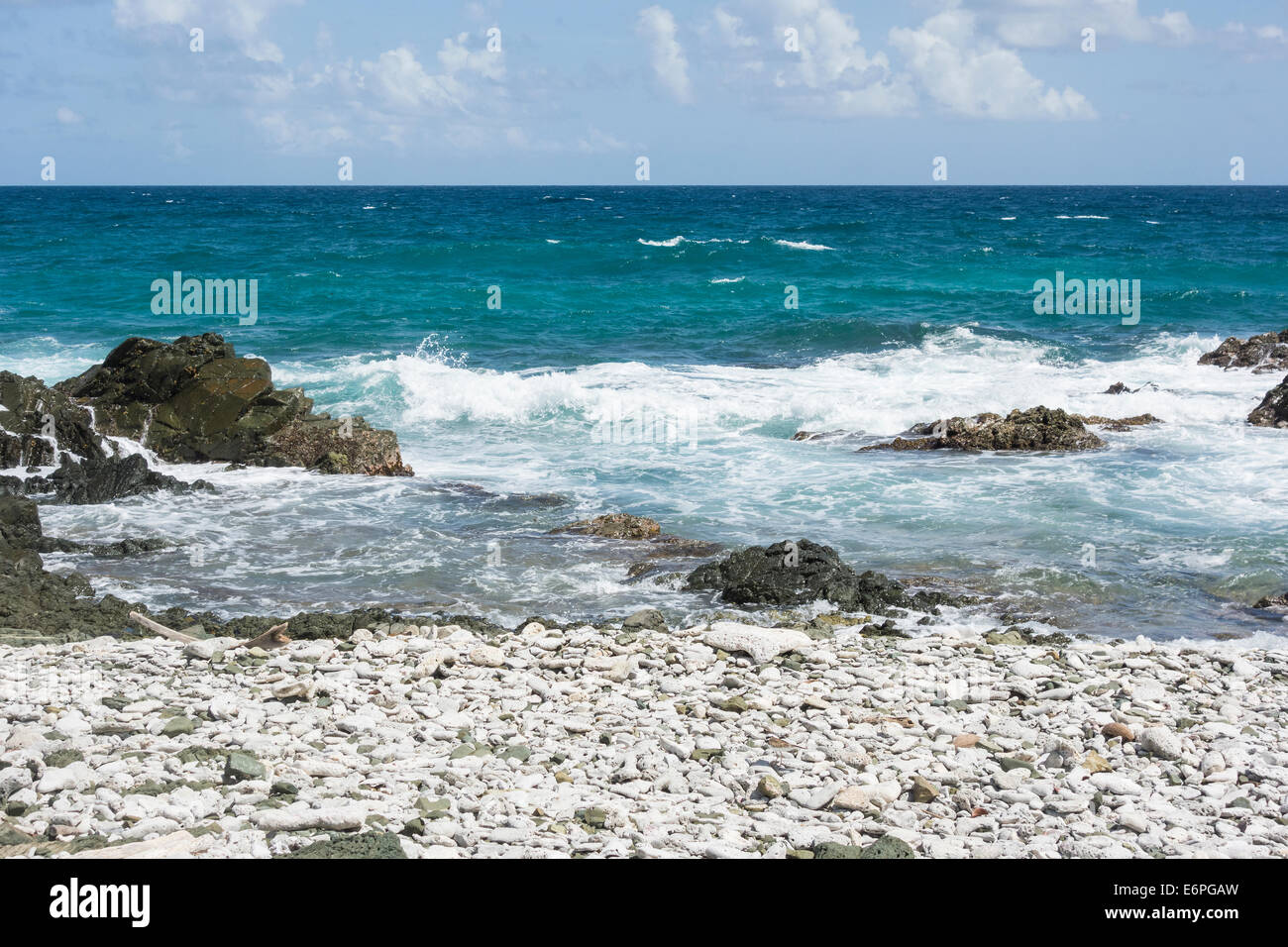 A view of the Caribbean sea from the east end of St. Croix, U. S ...
