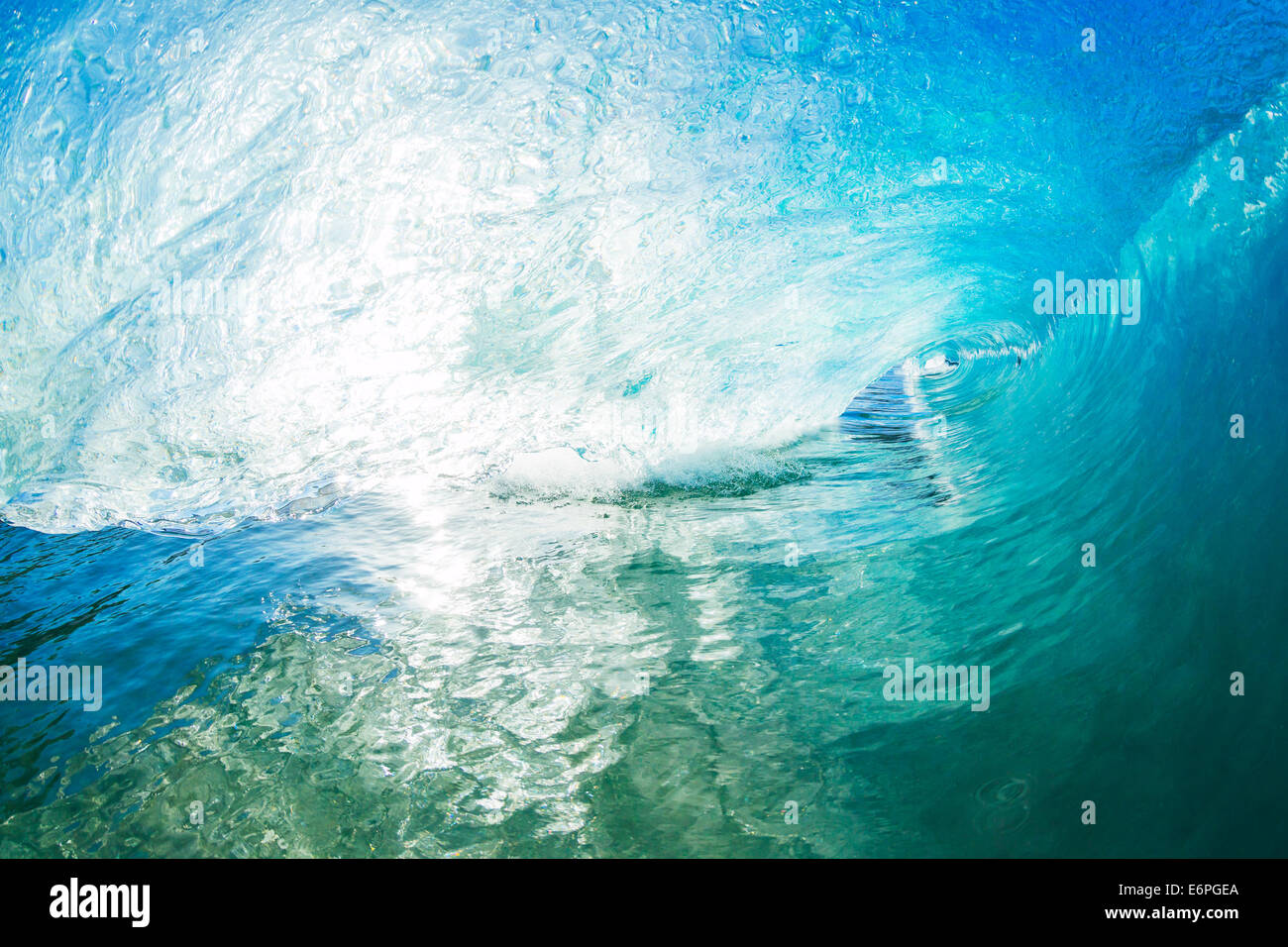Crashing Blue Ocean Wave Stock Photo - Alamy