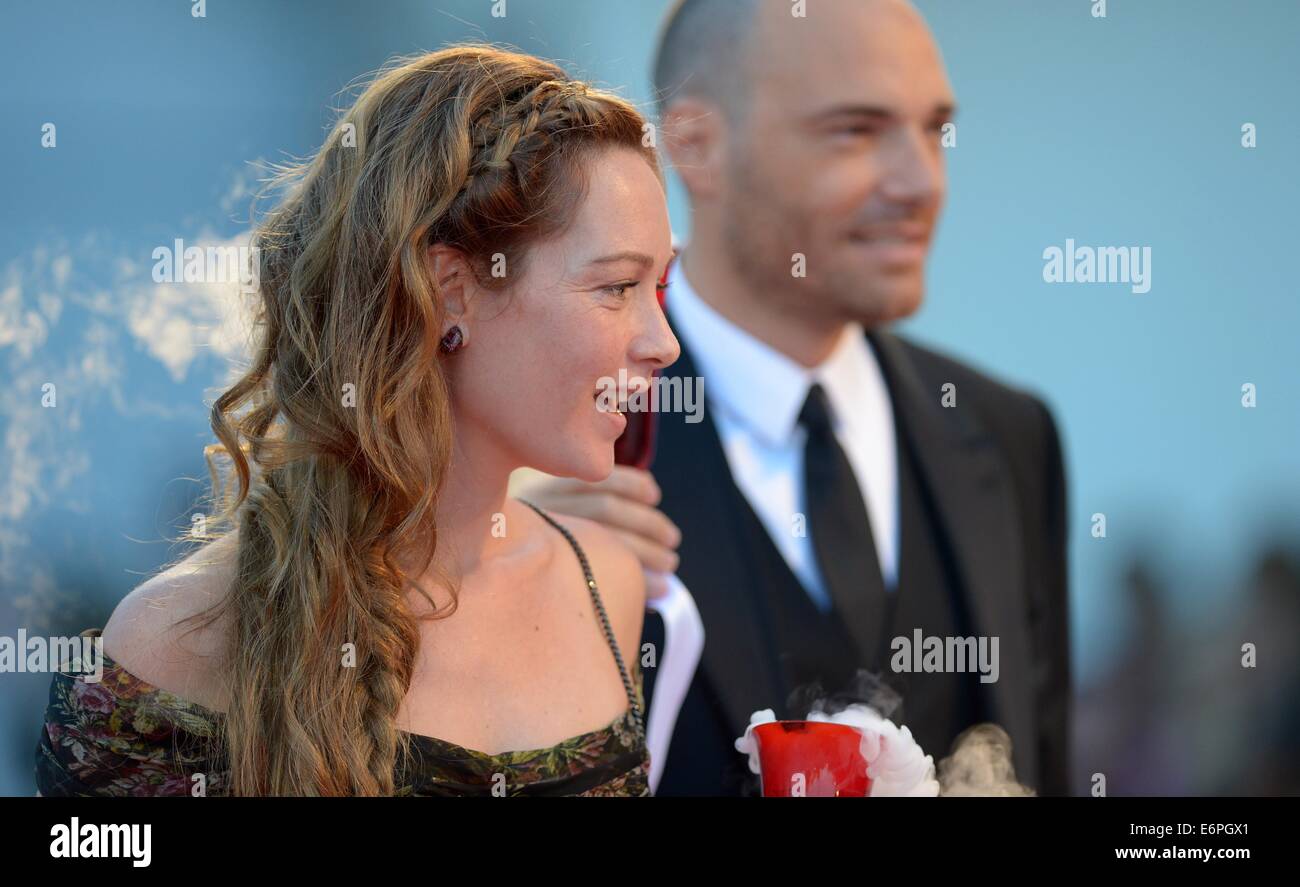 Venice. 28th Aug, 2014. Italian actress Cristiana Capotondi (front ...