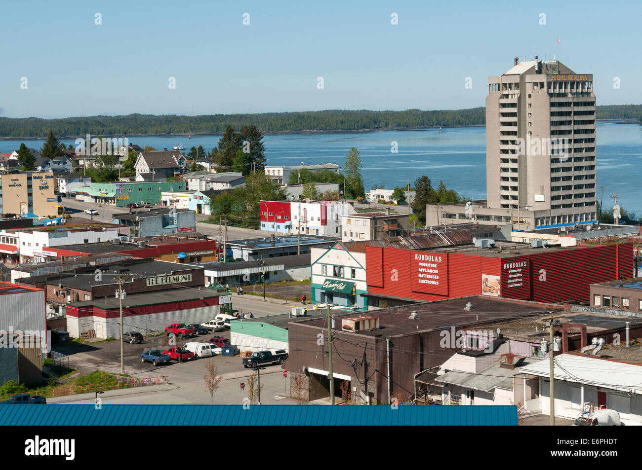 Elk203-4312 Canada, British Columbia, Prince Rupert, town view Stock ...