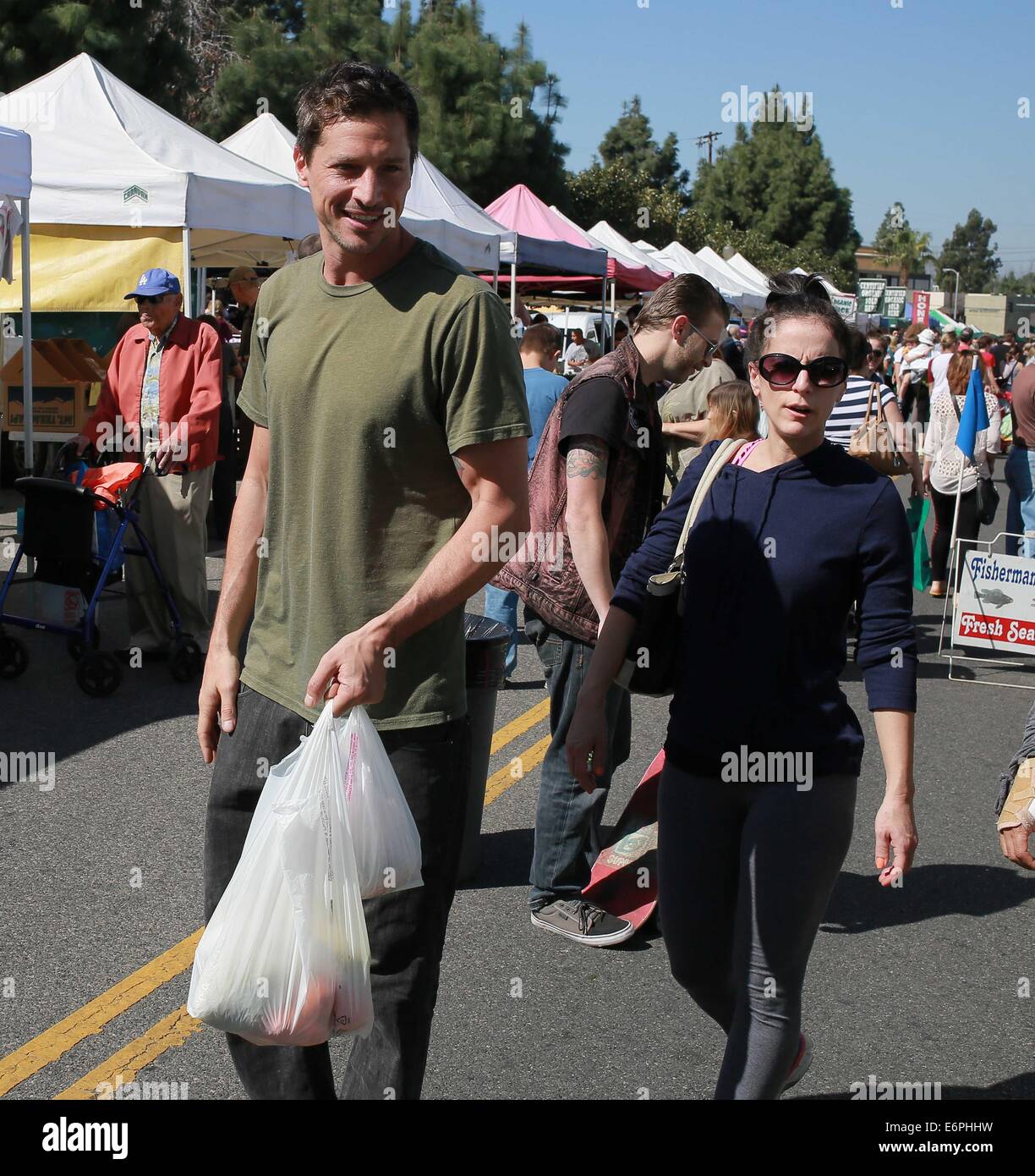Actor Simon Rex at the Farmers Market Featuring: Simon Rex Where: Los ...