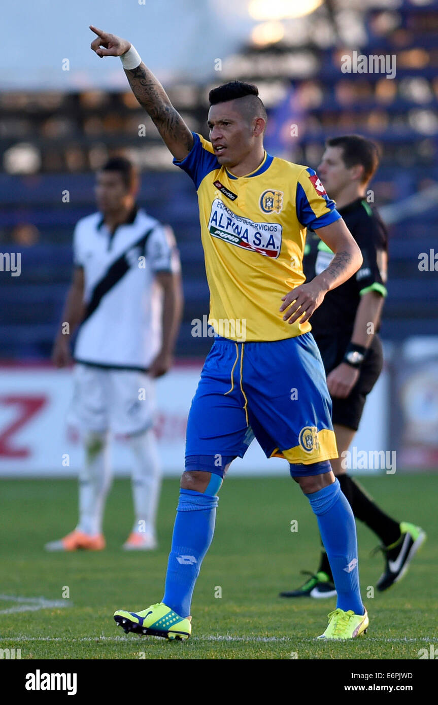 Montevideo, Uruguay. 28th Aug, 2014. Fabio Escobar of Paraguay's ...