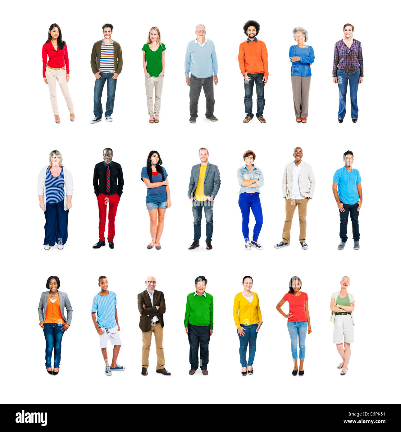 Group of Multiethnic Diverse Colorful People Stock Photo - Alamy