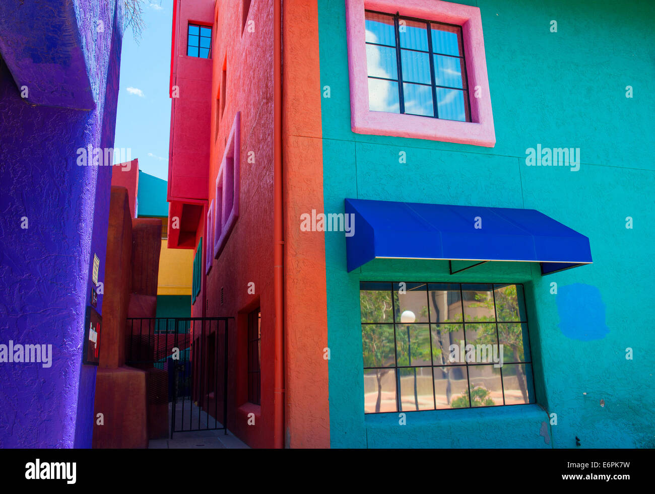 Colorful Adobe House in Historic District of Downtown Tucson Arizona ...