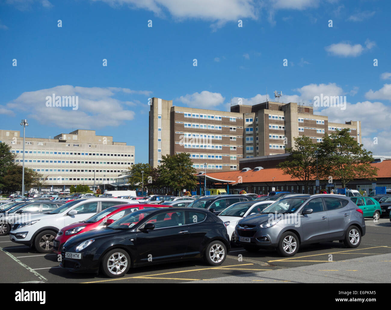 Hospital car park at University Hospital of North Tees and Hartlepool ...
