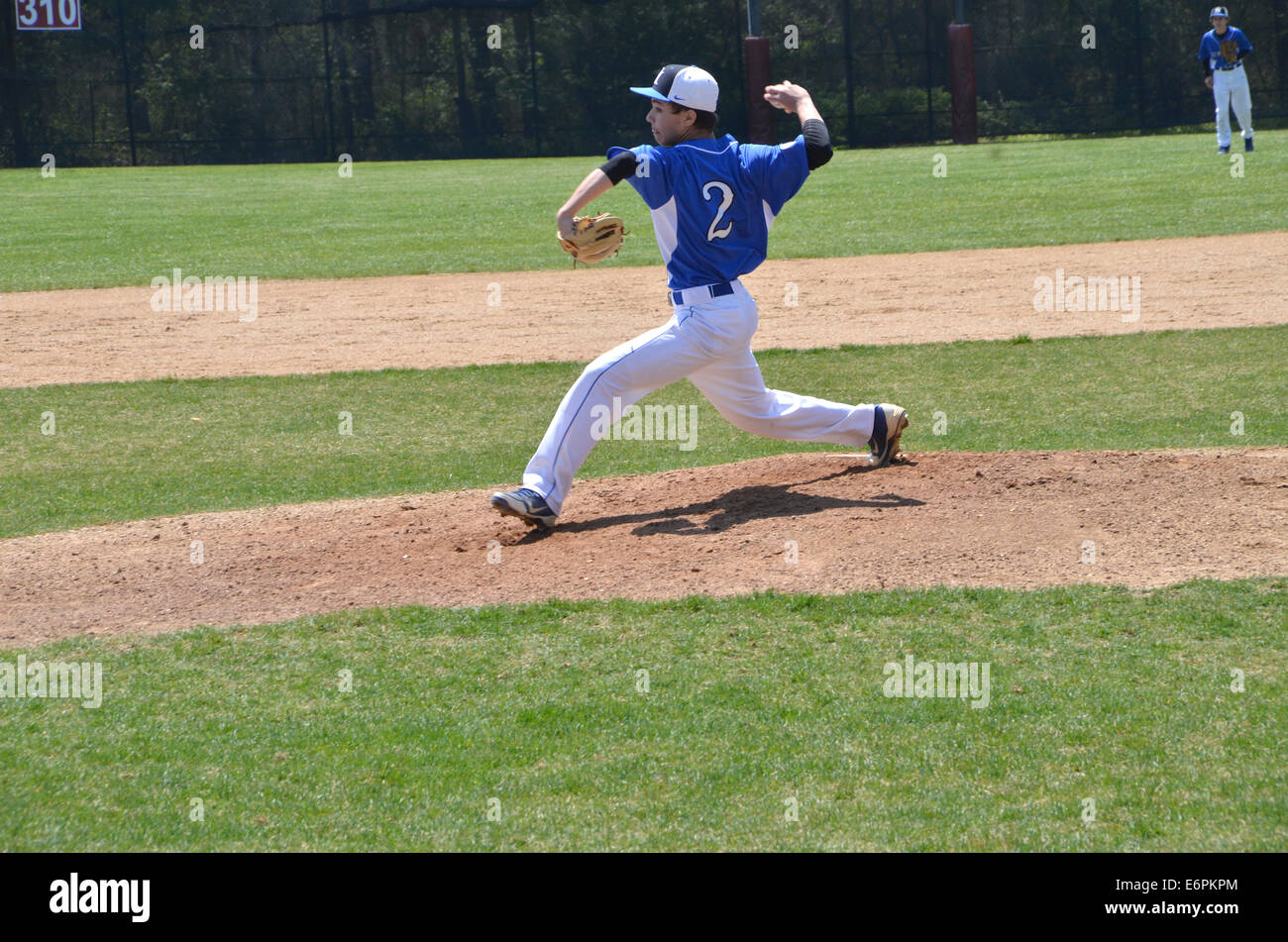 teen pitcher in a high school baseball game in Maryland Stock Photo - Alamy