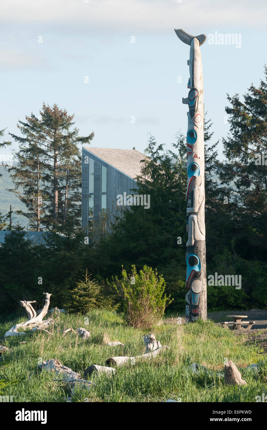 Elk203-4505v Canada, British Columbia, Haida Gwaii, Skidegate, Haida ...