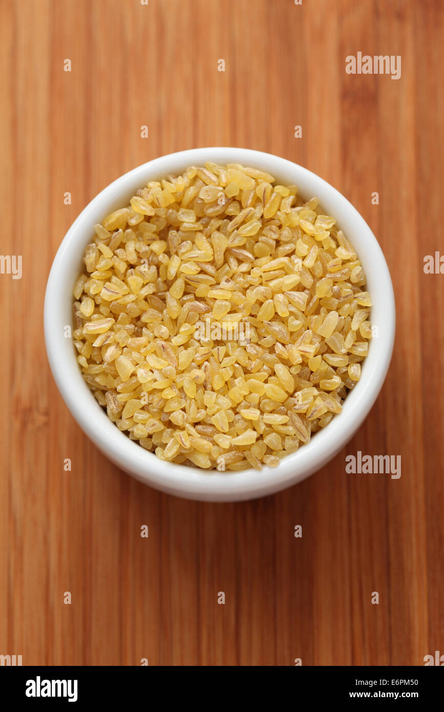 Bulgur wheat in a bowl Stock Photo - Alamy